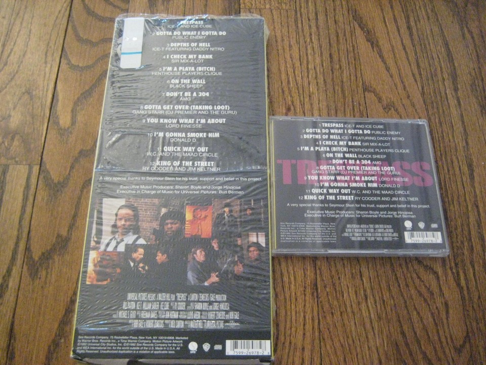 Trespass Soundtrack Longbox and Original CD Ice T Public Enemy Sir Mix ...
