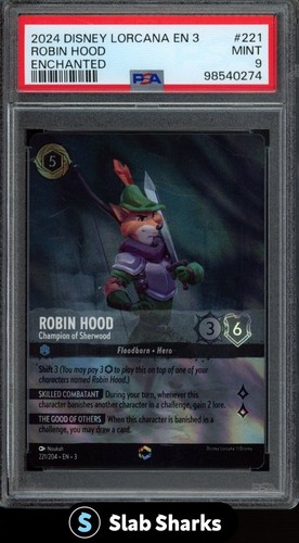 2024 DISNEY LORCANA EN 3 ENCHANTED ROBIN HOOD CHAMPION OF SHERWOOD PSA ...