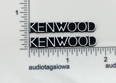 Kenwood Incised Badge Logo Emblem PAIR - Use on Speakers, Amps ...