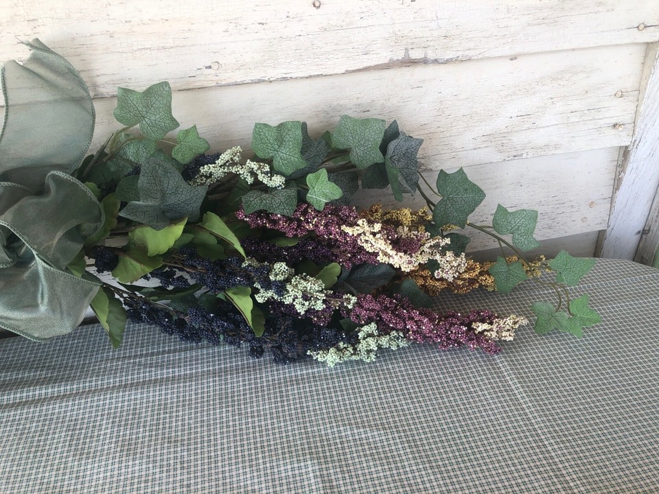 Vintage Multi Colored Swag Arrangement Retired Home Interiors & Gifts ...