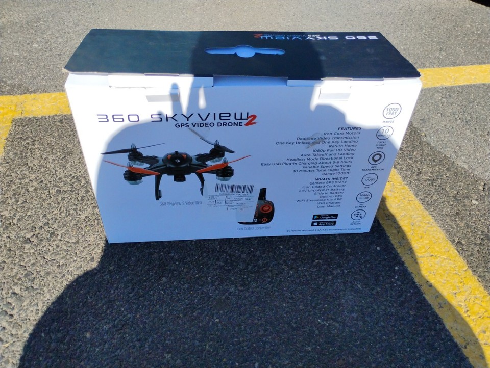 Vivitar 360 Skyview 2 VTI 1080p HD Drone, GPS, Auto Return, Wi-Fi ...