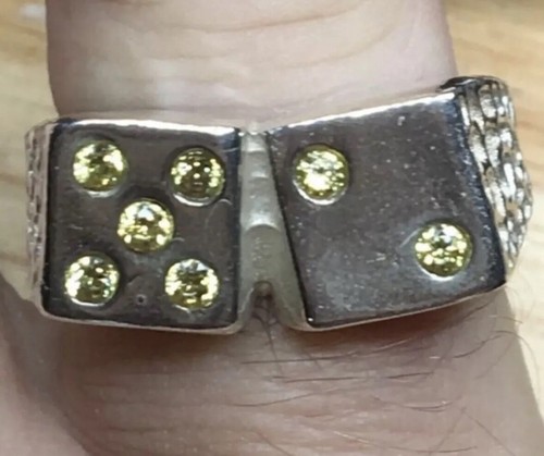 Dice Pinky Ring 925 Legitimate Sterling Silver SZ 8.0 Lucky 7 | eBay
