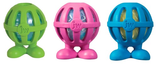 Crackle Cuz Dog Toys Durable Rubber Ball & Feet Squeaker Colors Vary ...