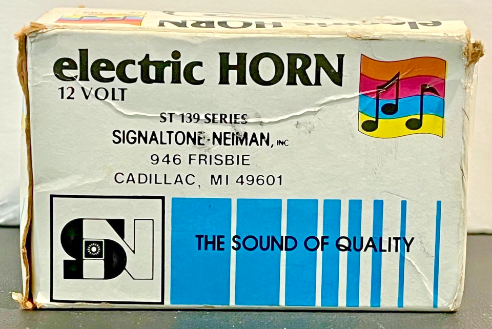 NOS Vintage Signaltone Neiman 12V Electric Horn Signal ST-139 Model ...