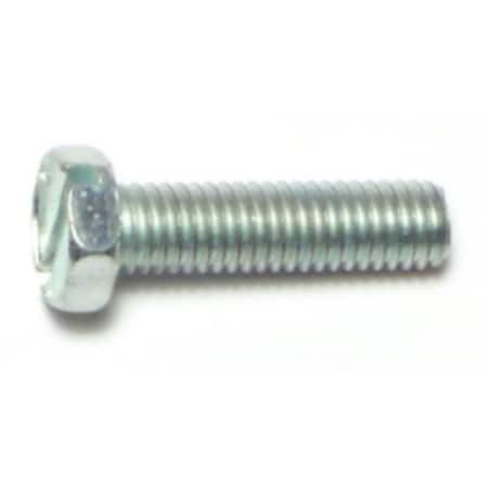 MIDWEST FASTENER 65574 #10-32 x 3/4 in Slotted Hex Machine Screw, Zinc ...
