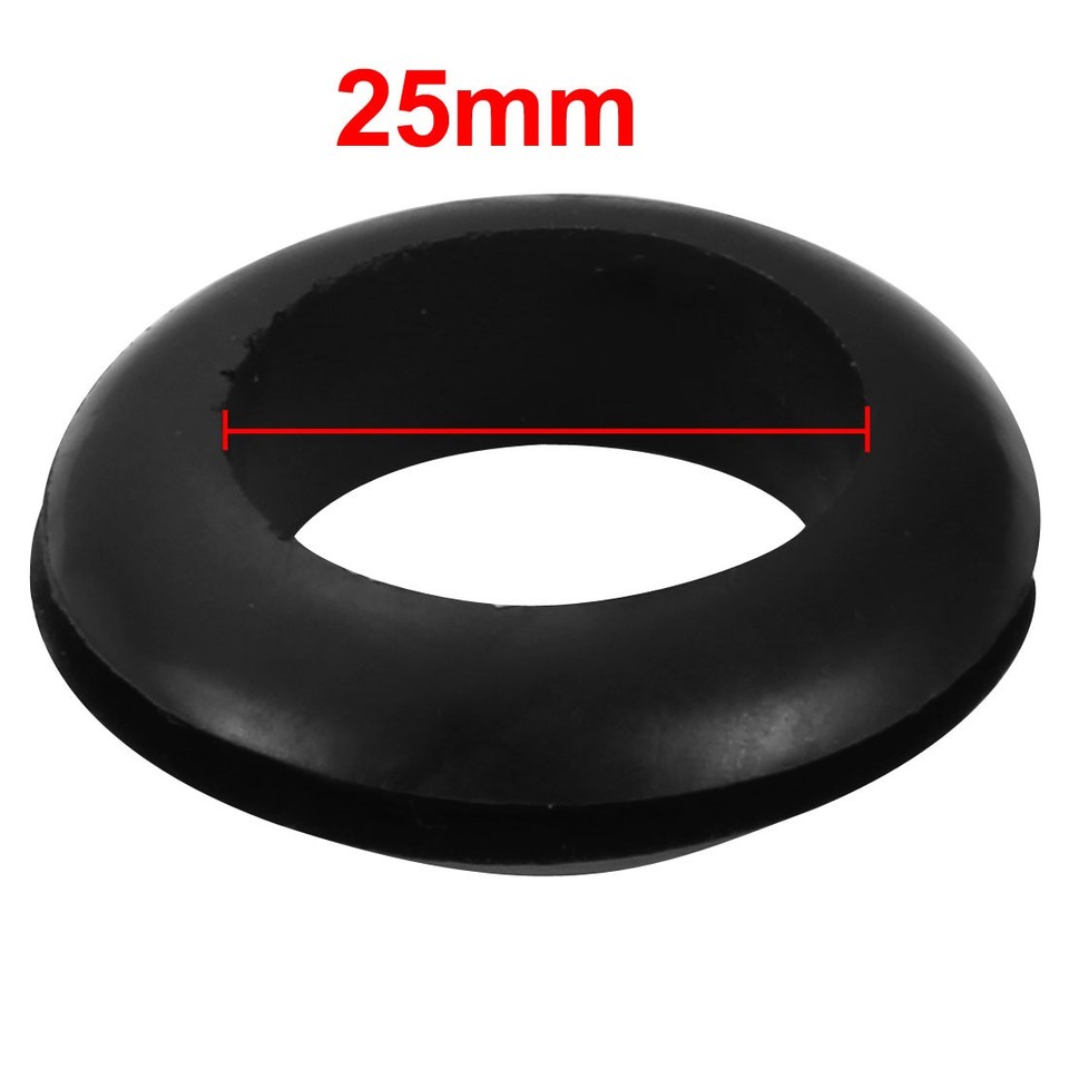 Wire Protective Grommets Black Rubber 25mm Double Sided Grommet | eBay