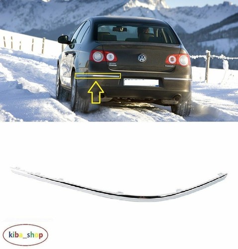 FOR VOLKSWAGEN PASSAT B6 2005 - 2010 REAR BUMPER CHROMED MOULDING TRIM ...