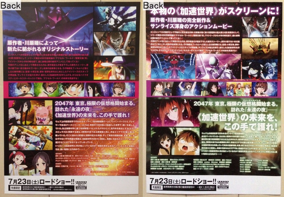 Accel World: Infinite∞Burst Promotional Poster 2Types Set | eBay