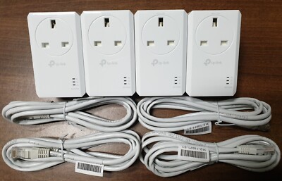 4 x TP-Link TL-PA7017P AV1000 Gigabit Powerline Adapters BT, Sky ...