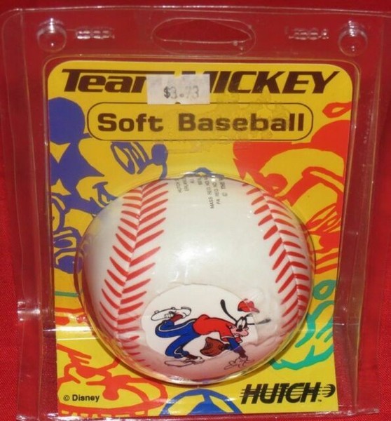 Disney Donald Duck Soft Baseball Team Mickey Hutch Softball Toy Ball ...