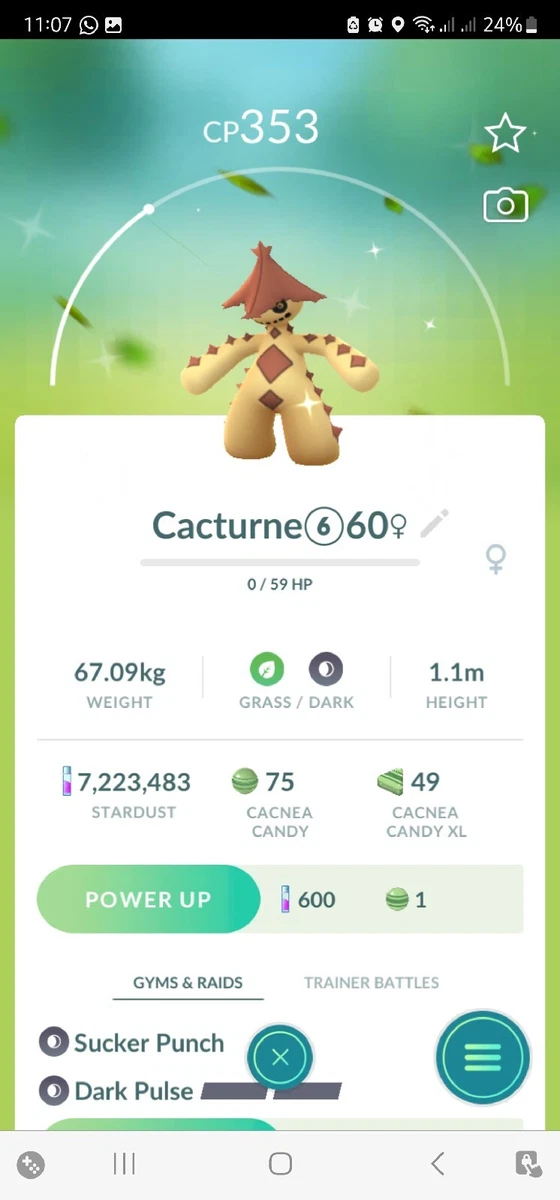 Pokemon Cacturne Evolution