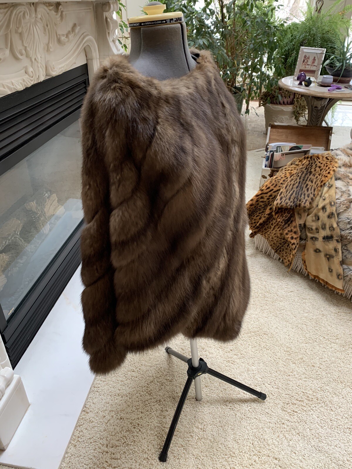 Russian Sable Fur Cape Poncho - Gem