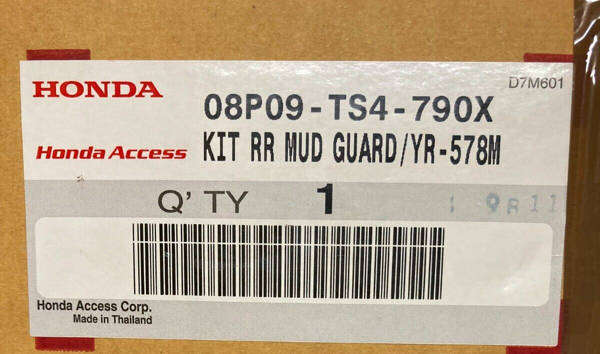 OEM Genuine HONDA 08P09 TS4 790X KIT RR MUD GUARD / YR-578M JAPAN | eBay