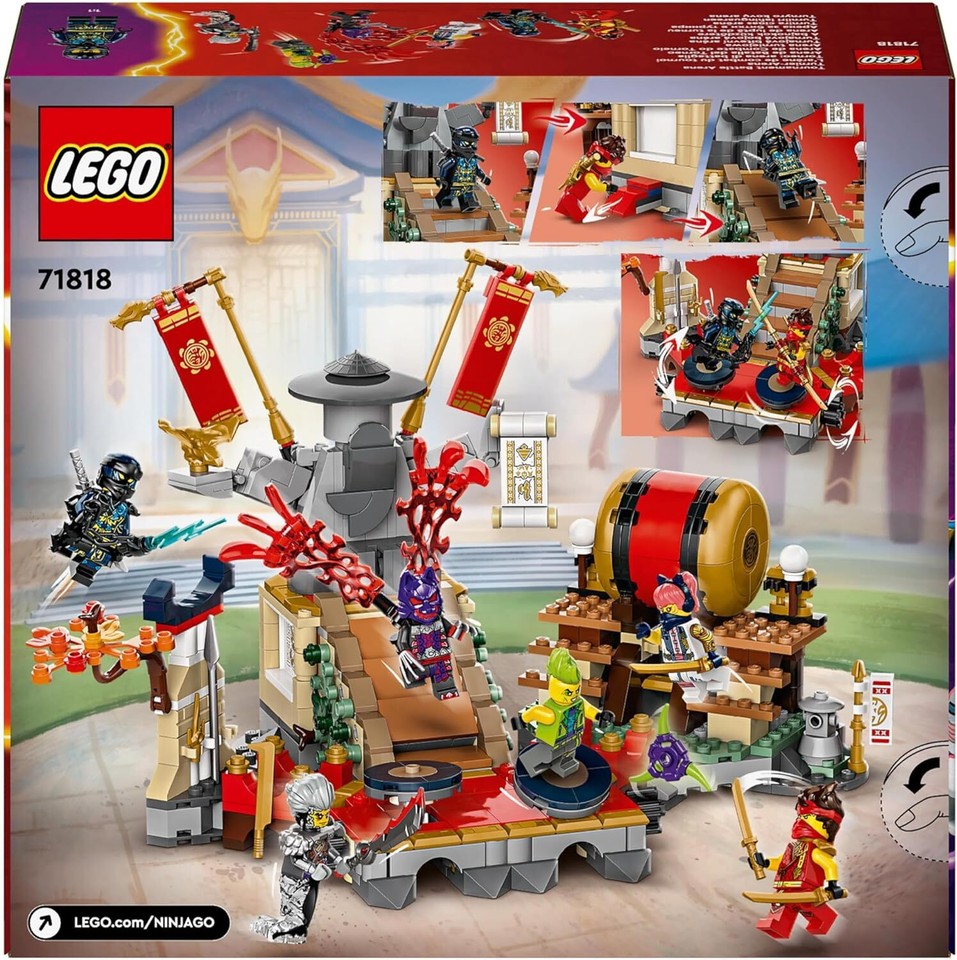 LEGO NINJAGO Turnier-Arena Abenteuer-Spielzeug für Kinder, Ninja ...