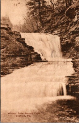 Postcard Winona Falls Second Falls Bushkill Pa 1925 | eBay