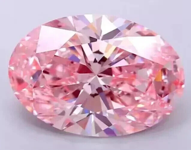 1.50 Carat's CVD Diamond Fancy Vivid Pink Color Oval Cut VVS2 IGI ...