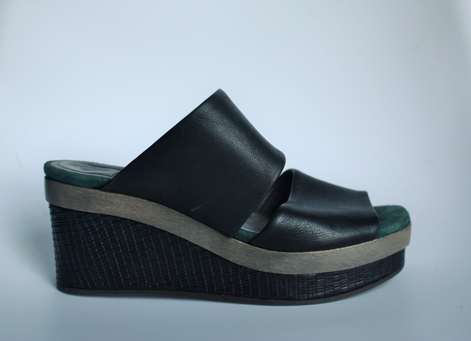 COCLICO KELLER WEDGE 36 Square Toe Slides Sandals Platform ...