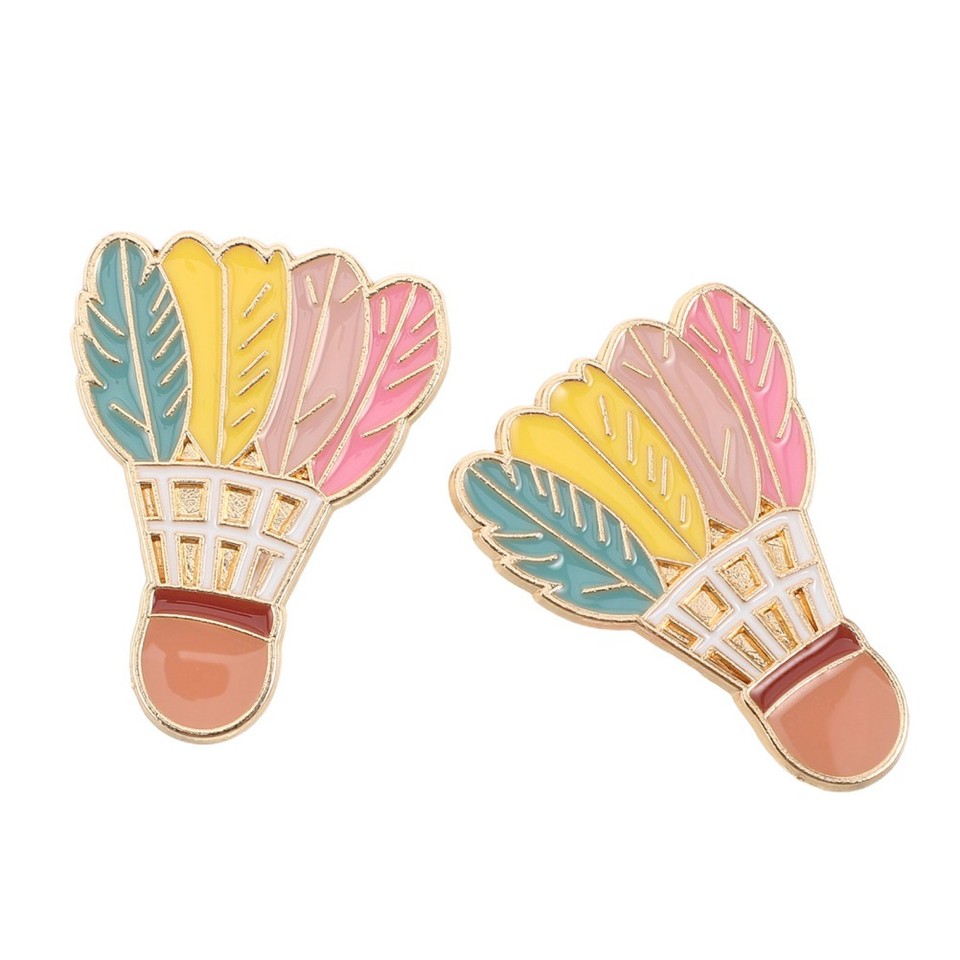 2pcs Badminton Brooch Pin - Cartoon Shuttlecock Lapel Pin for Sports ...