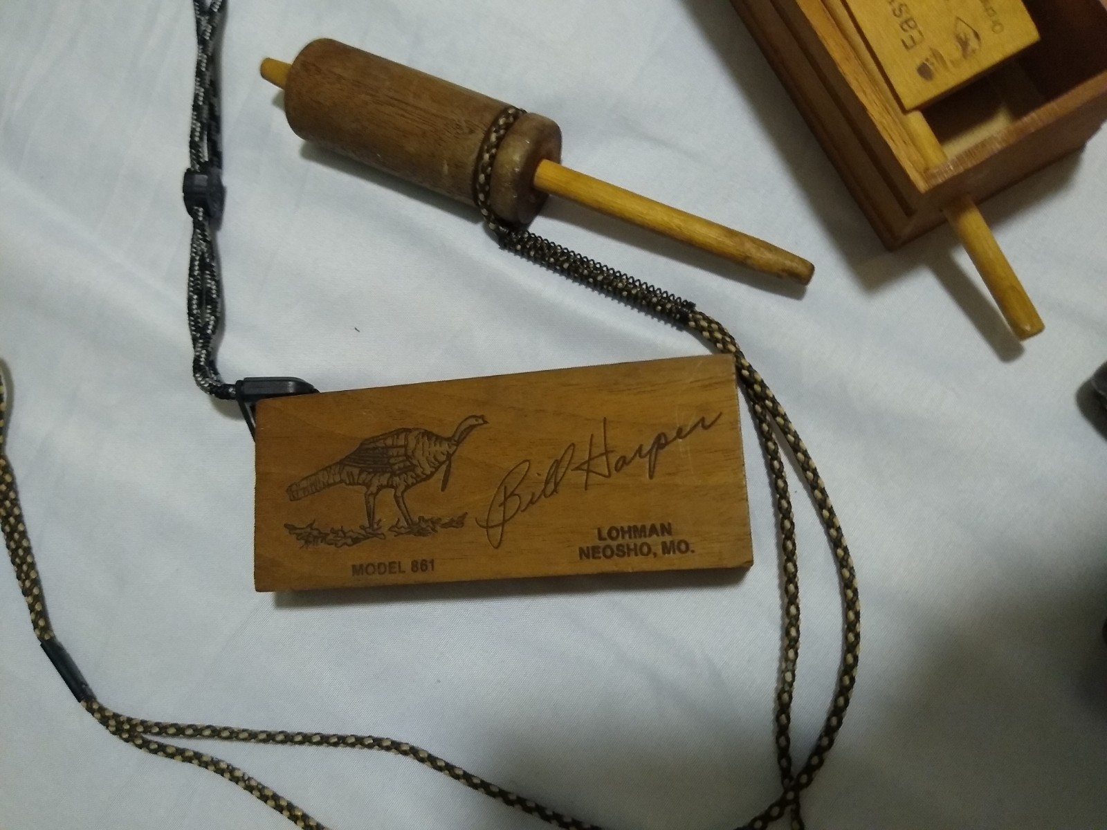 Vtg Turkey Hunting Calls Assortment, Wooden Box and Slate Call Set See ...