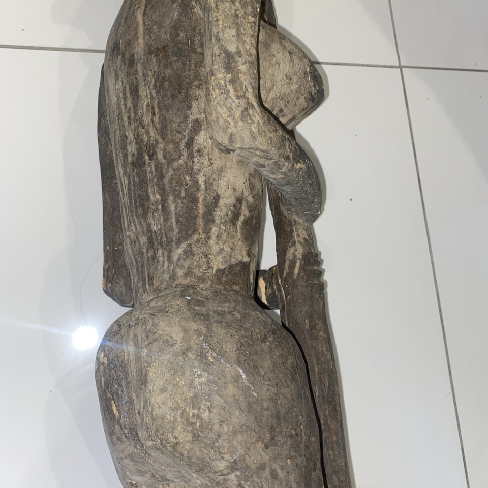 Dogon Female Figure Statue Large Wooden Music Instrument Mali Very Rare ...