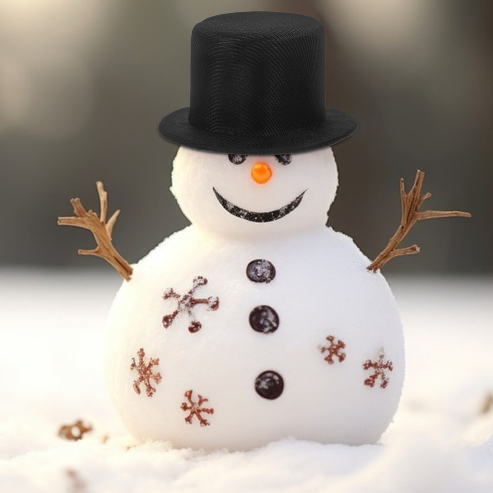 2pcs Miniature Top Hat Mini Doll Hat Mini Snowman Hat Craft Decoration ...