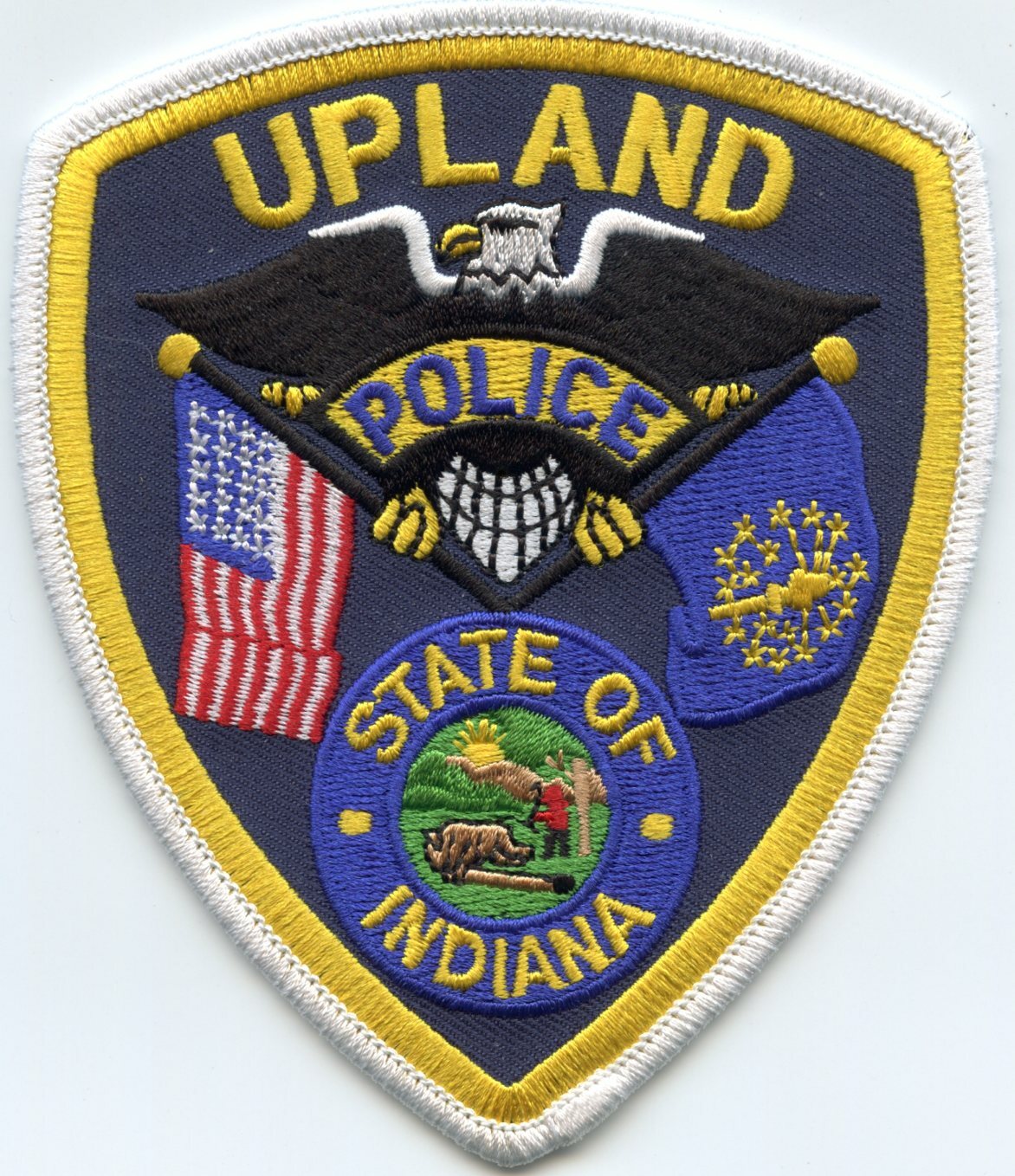 UPLAND INDIANA IN State Flag POLICE PATCH | eBay