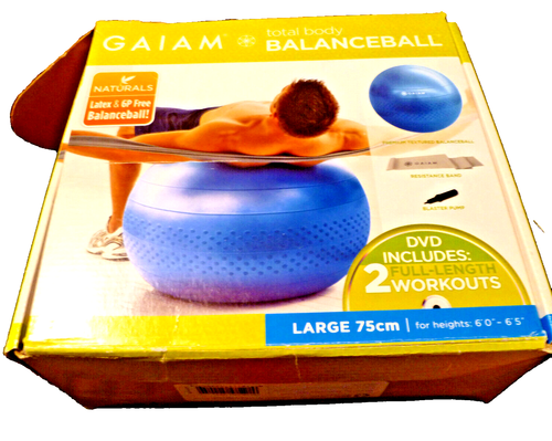 Gaiam Total Body Balanceball (large for heights 6.0'-6.5'-Includes 2 ...