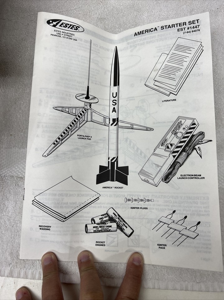ESTES FLYING MODEL ROCKETS OPERATIONS RANGE BOX NEW OLD STOCK | eBay