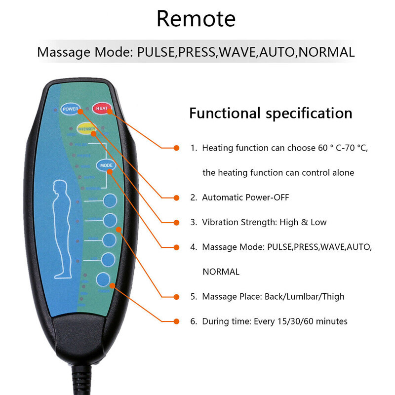 Remote Replace For Massage Power Lift Recliner Chair 8 Female Pin Hand ...