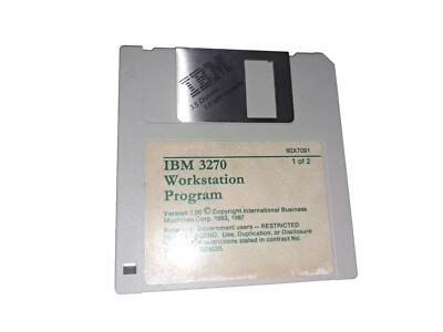 Vintage IBM Personal System 3270 Workstation Program Diskette 1 Of 2 | eBay