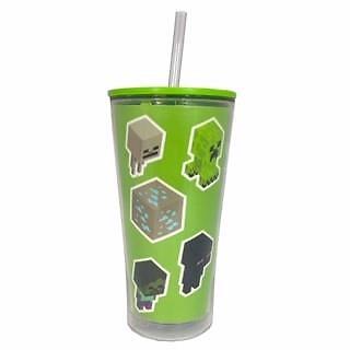 Minecraft Child Unisex Design-A-Tumbler Drinks Cup with Decal Sheet ...