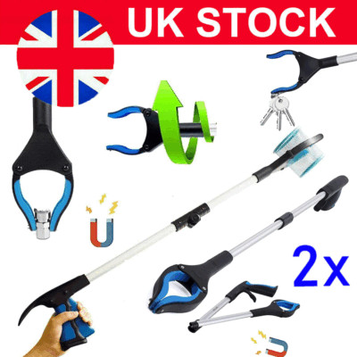 2 x Pick Up Tool Long Reacher Grabber Extend Hand Picker Arm Stick ...
