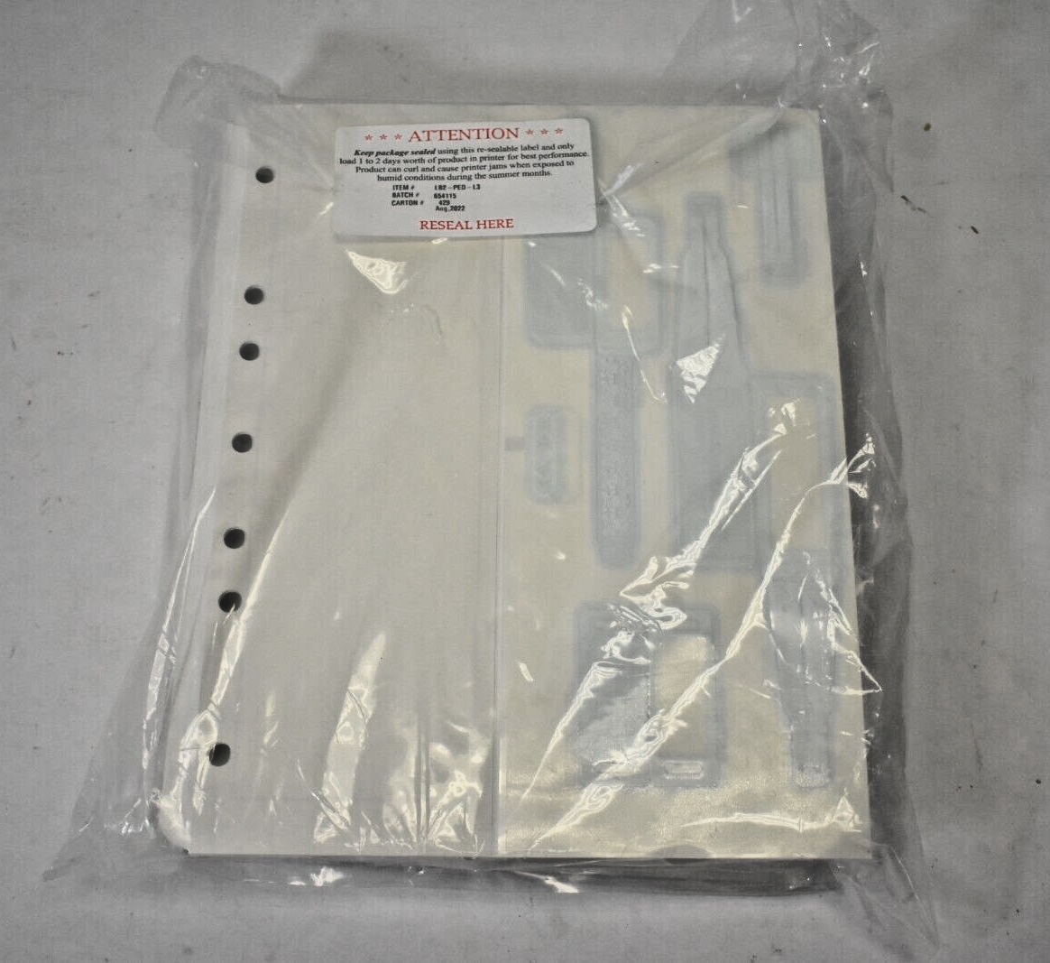 Zebra LB2-PED-L3 Laserband White 2.75" x .875" 1000 Sheets Pack ...