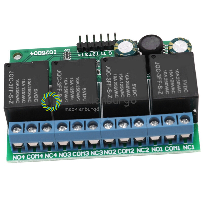 DC 6V-24V 4CH Flip-Flop Latch Relay Module Bistable Self-locking ...