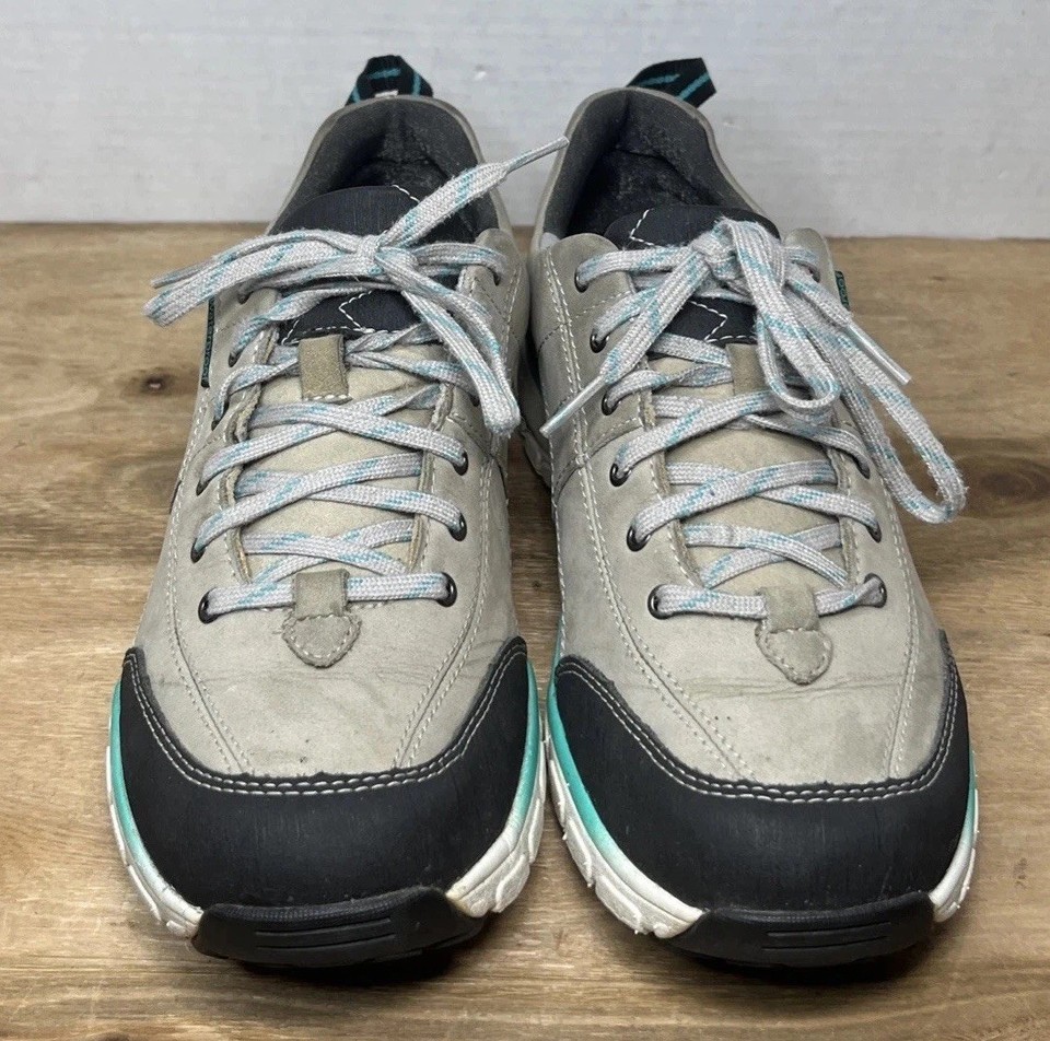 Clarks Women’s Wave Trek Waterproof Grey Leather Walking Shoes Sz 10M ...