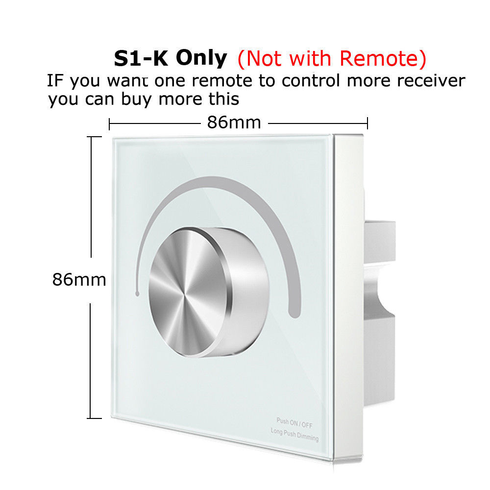 110V-220V Wireless LED Dimmer Controller+1/4-zone RF Remote Control for ...