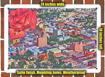 Metal Sign - Texas Postcard - Tyler Texas, Rose Capitol of the World ...