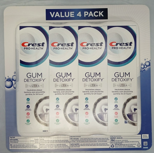 Crest Pro-Health Gums Detoxify Ultra Tooth Paste 4.7 oz 4 Pack *NEW ...