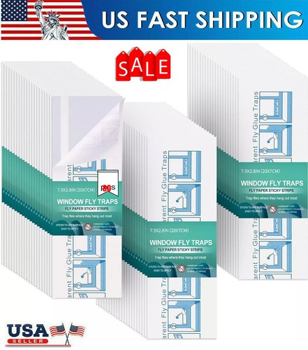 80Pcs Window Fly Traps for Indoor/Outdoor, Insect, Bugs, Transparent US ...