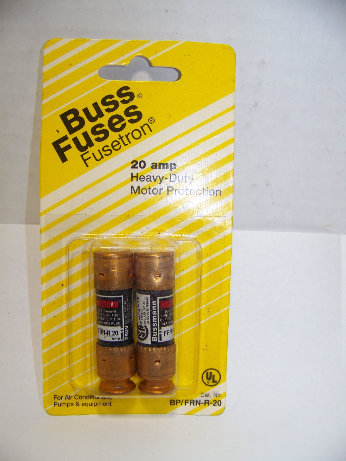 2 pack Bussmann 20 Amp Heavy Duty Fuses Motor Protection BP/FRN-R-20 | eBay