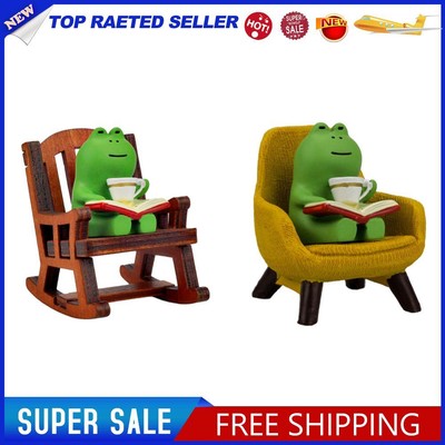 Cute Sitting Frogs Craft Resin Statue for Shelf Desk Decoration ...