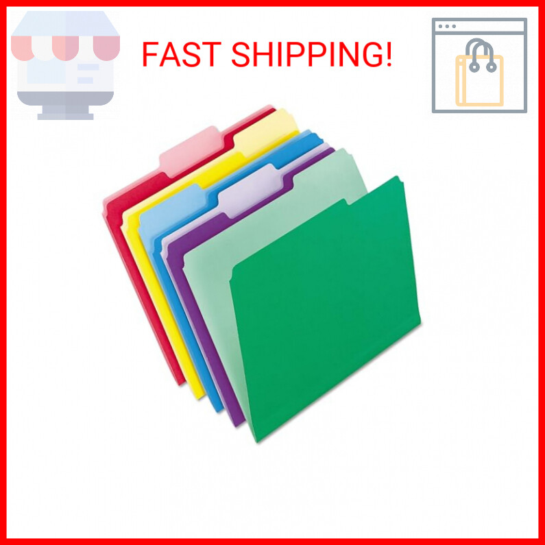 Pendaflex 84370 File Folders with Erasable Tabs, 1/3 Cut Top Tab ...