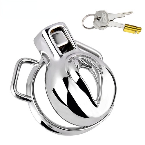 Sissy Stainless Steel Chastity Cage Lock Male Chastity Device Lock ...