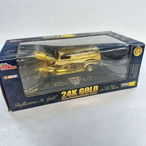 Vtg 1998 NASCAR 24K Gold Plated 1:24 57' Chevy Bel Air #4 Diecast Model ...