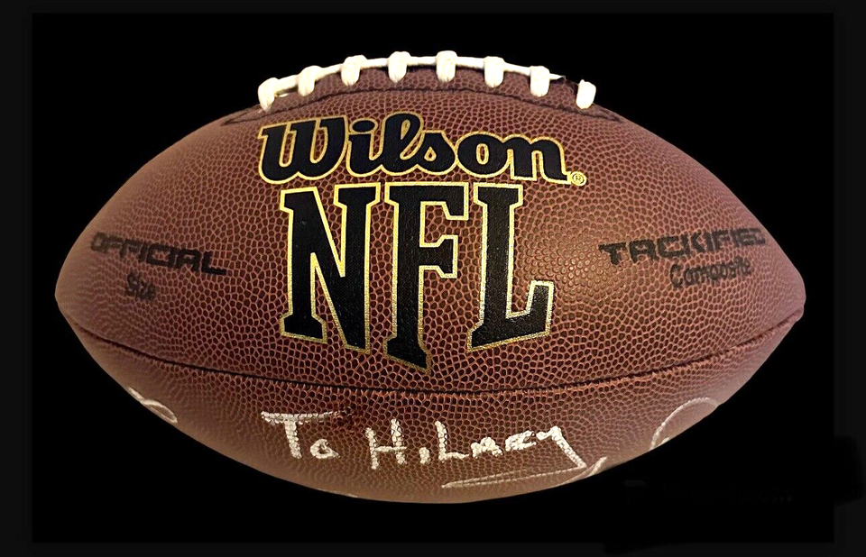 TONY & LAUREN DUNGY AUTOGRAPHED SIGNED FULL SIZE FOOTBALL INDY COLTS w ...