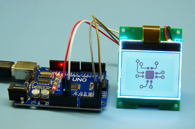 128x88 pixel (4-level grayscale) I2C LCD (UC1617) with backlight for ...