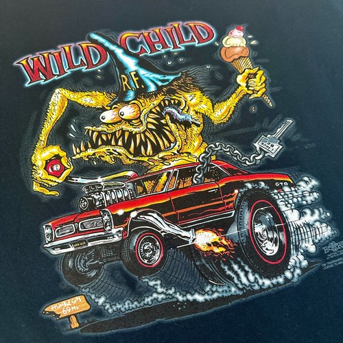 VTG RAT FINK T Shirt Men 2XL Black Wild Child Ed Roth 65 Pontiac ...