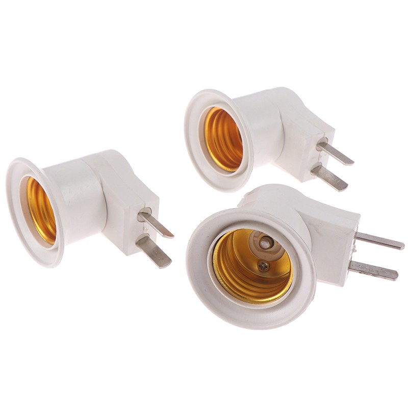 E27 Light Bulb Socket Holder Plug-in Adaptor Screw Base Lamp Wall US ...