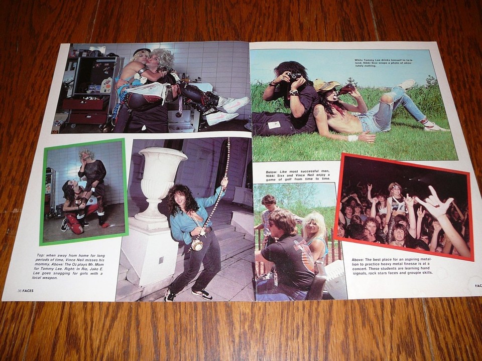 Kiss poster Eric Carr Bruck Kulick Vince Neil Jake E. Lee Tommy Nikki ...