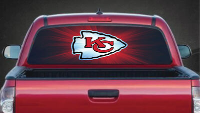 Kansas City Chiefs Rear Window Tint Graphic Decal Wrap Back Pickup | eBay